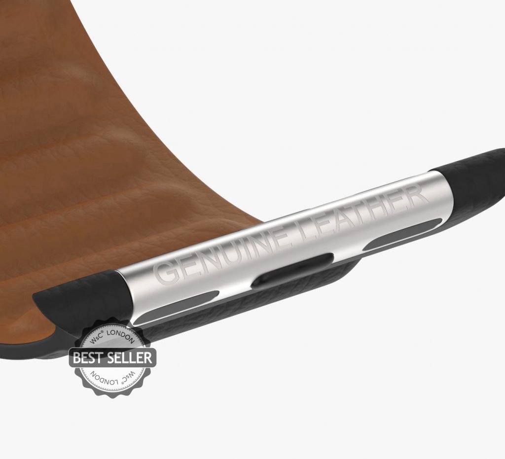 Leather Link Apple Watch Strap – Black Leather Wrap | WsC®