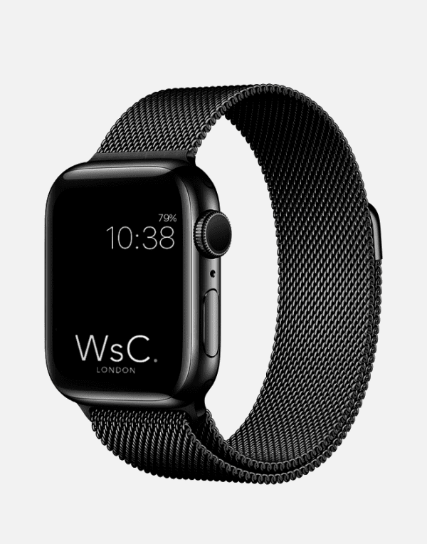 Milanese Loop Apple Watch Strap – Black Stainless Steel | WsC®