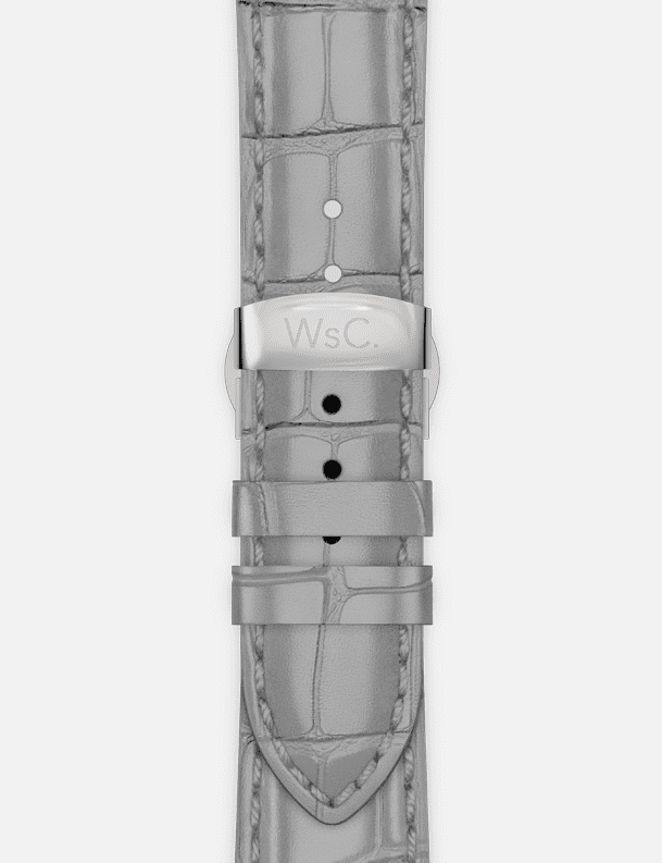 Prowler Croc-Embossed Leather Apple Watch Strap – Grey | WsC®